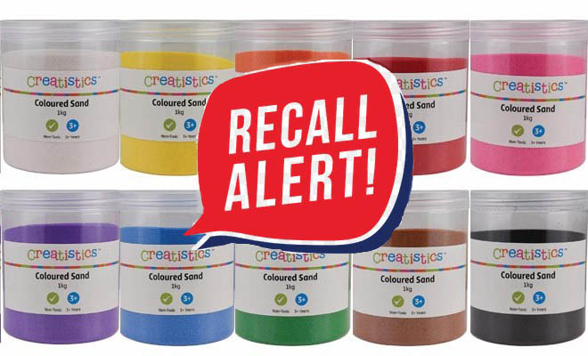 EC Rainbow, Creatistics coloured sand recalled due to potential ...